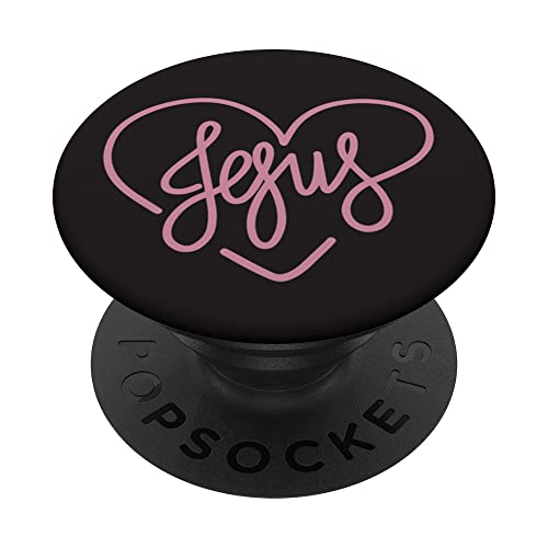 Peony Pink Jesus Faith Christian Bible Verse PopSockets Swappable PopGrip
