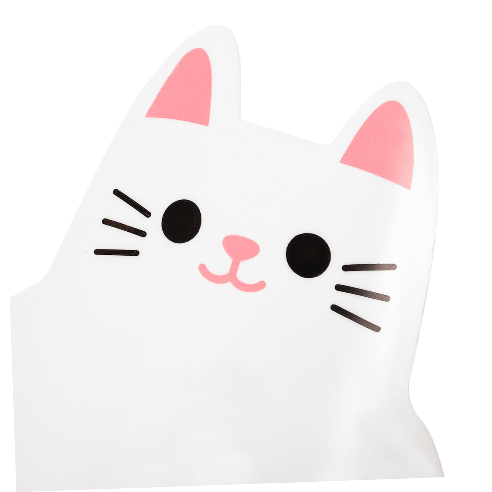 OKUMEYR Cat Shaped Trash Can, Mini Desktop Trash Can with Lid, Plastic, Black, 6.5" x 6.5" x 6.5"