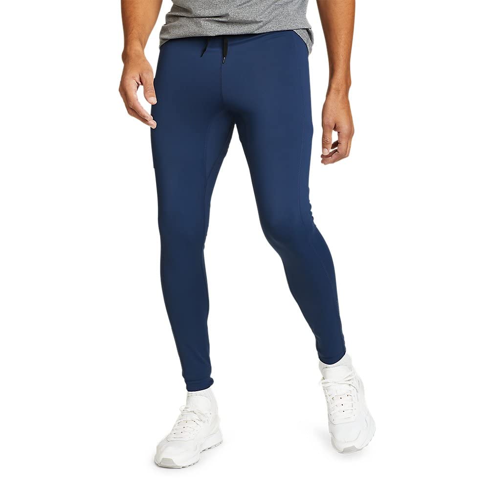 Eddie Bauer Men's Resonance Active Tights, Medium Indigo, Small