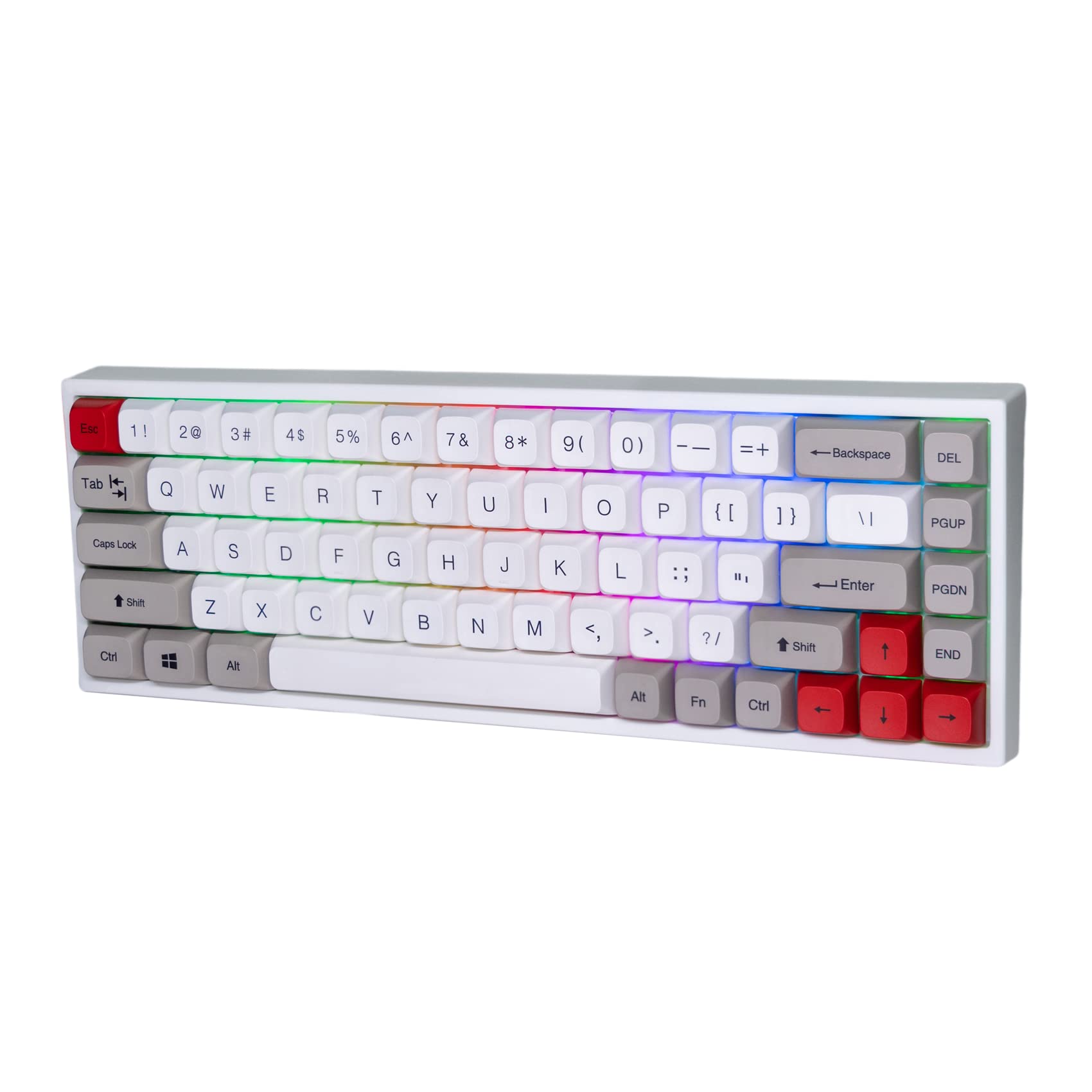 GK GAMAKAY TK68 65% RGB Mechanical Keyboard, 68 Keys Bluetooth 5.0/Type-C Wired/2.4GHz Wireless, PBT XDA Profile Keycaps Hot Swappable Custom Backlit Gaming Keyboard (Gateron Brown Switch)