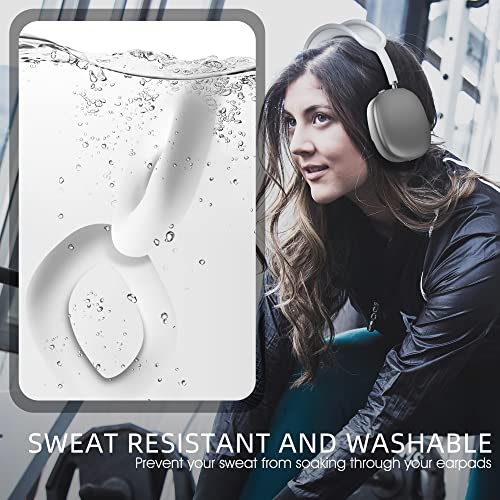 Seltureone Case Compatible for AirPods Max Earpads, Earcup Cover Protector, Silicone Earphone Protective Earpad Cover Accessories for AirPod Max Headphones Ear Pads, White