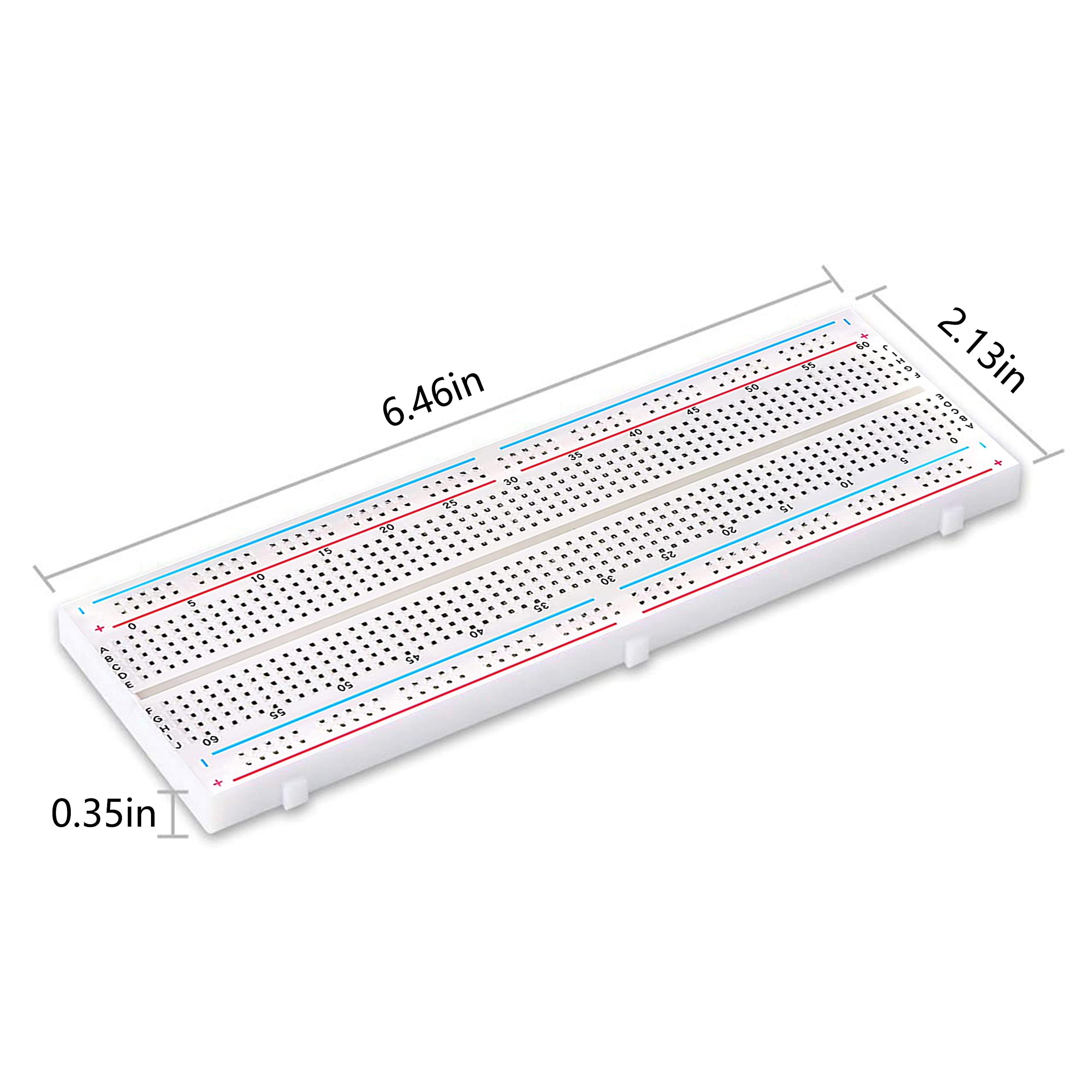 ELOOGAA 3Pcs 830 tie Points breadboards,120Pcs 20cm (7.9inch) Dupont Cables,65Pcs Flexible Breadboard Jumper Wires,560Pcs U-Shape Jumper Wires Arduino Project kit