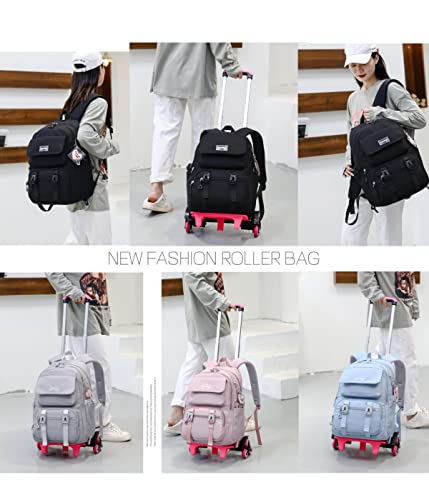 MITOWERMI Girls Rolling Backpack for Boys Trolley Bags for School Elementary Middle Bookbags with Wheels Boys Rolling Backpack