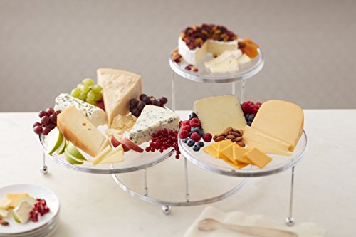 Wilton Cakes 'N More 3-Tier Cupcake and Cake Stand Display, Silver