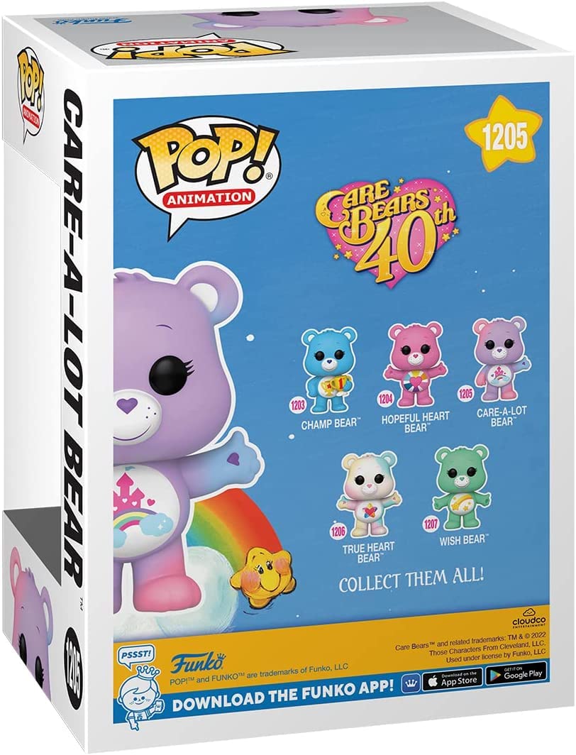 Funko POP! Animation: Care Bears 40th Anniversary - Care-A-Lot Bear Common Bundled with a Byron's Attic Pop Protector