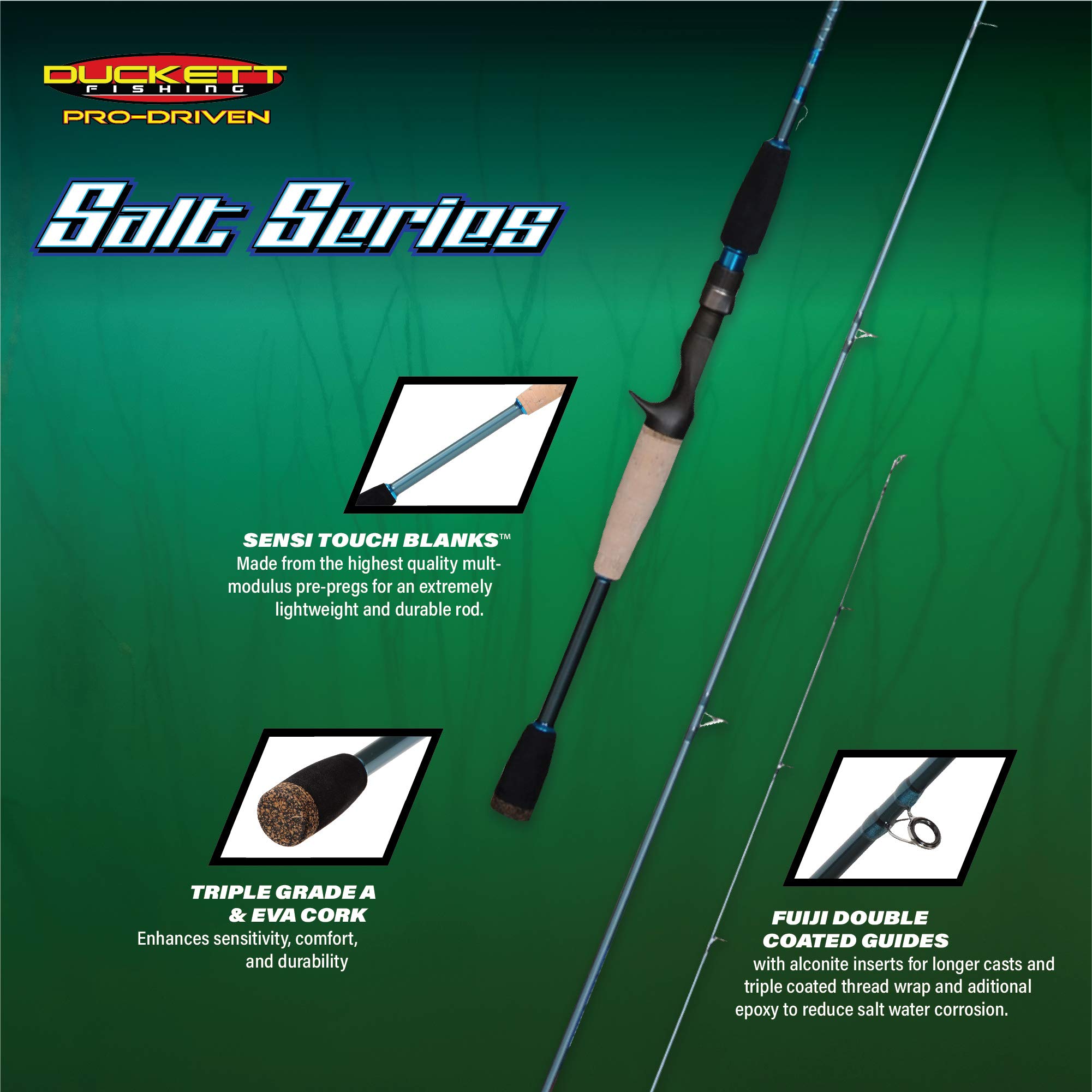 Duckett Fishing Salt Series Casting 7'0" Advanced Fishing Rod Med Hvy Mod