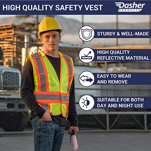 High Visibility Safety Vest β ANSI Class 2 Breakaway Vest with 5 Pockets, Yellow with Adjustable Hook and Loop Closure, Hi Vis Breathable Mesh, Heavy Duty Work Wear for Men or Women, 3 Pack (XL/XXL