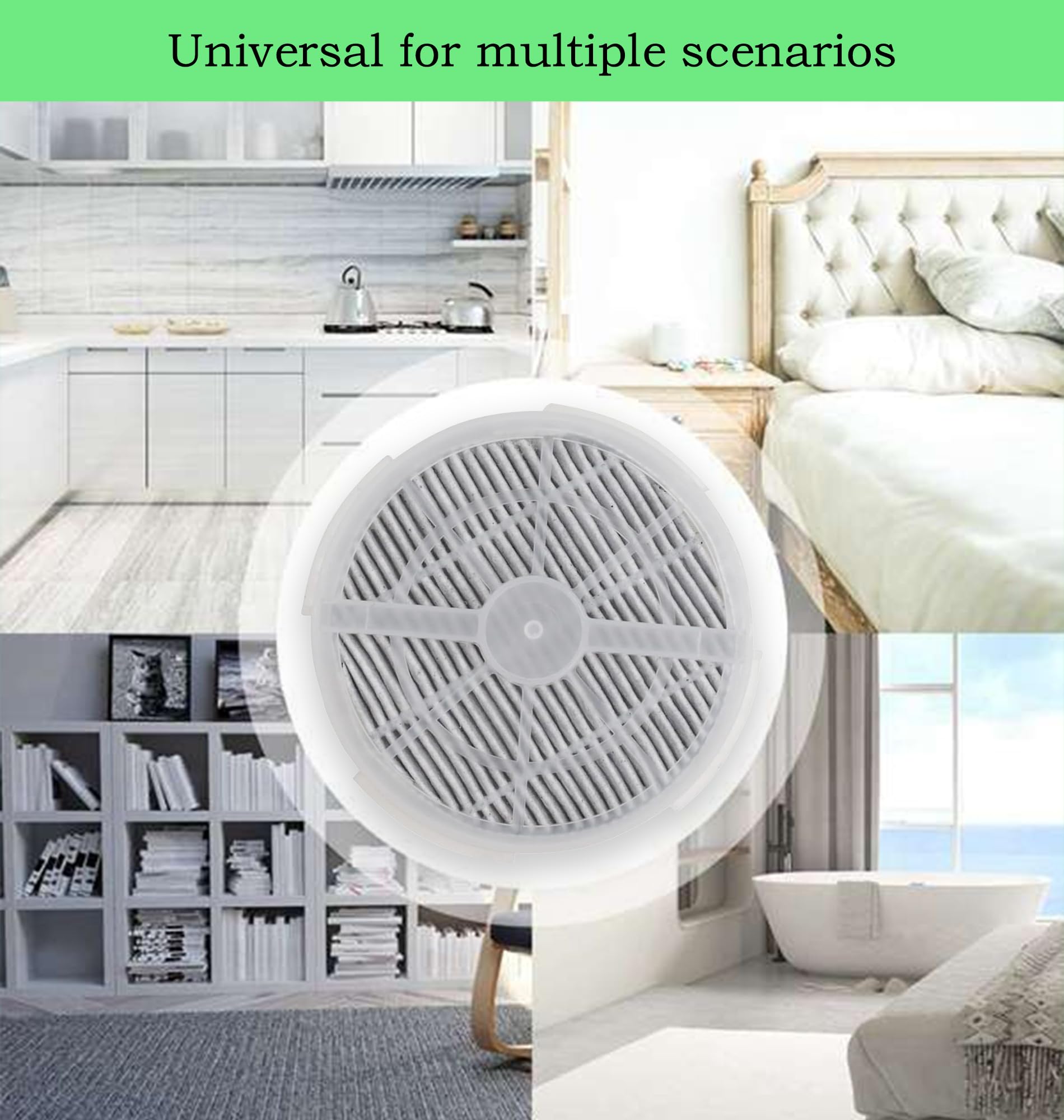 GL2103 HEPA Filter Replacement Compatible with RIGOGLIOSO, JINPUS, LTLKY, Frida Baby, Meleden,SY900S and More Air Purifiers, 4 Inch 3-in-1 Activated Carbon and True HEPA Filters (2-Pack)