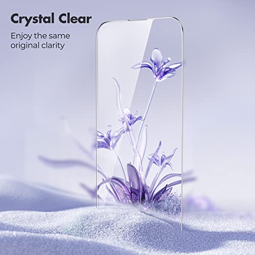 UNBREAKcable 3-Pack Screen Protector for iPhone 14 Pro, Shatterproof Tempered Glass [Easy Installation Frame] [9H Hardness] for iPhone 14 Pro 6.1"
