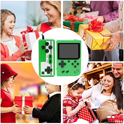 LARSEBEI Retro Handheld Game Console, 3.0-Inch Portable Video Game Console for Kids with 800 Classical FC Games,1020mAh Rechargeable Battery,Supports Two Players and Connects to TV (Green)