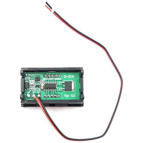 JacobsParts DC 5-120V 2-Wire Voltmeter 3-Digit LED Display Panel Volt Meter Digital Voltage Tester (Green)