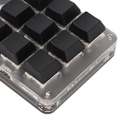 FOTABPYTI Custom Mini Keyboard Mini Gaming Keyboard Switches Interchangeable 3 Buttons 1200mAh Programmable for PC (Black)