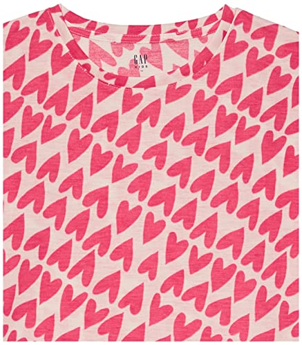 GAP Girls Long Sleeve Pajama Set HEARTS 8