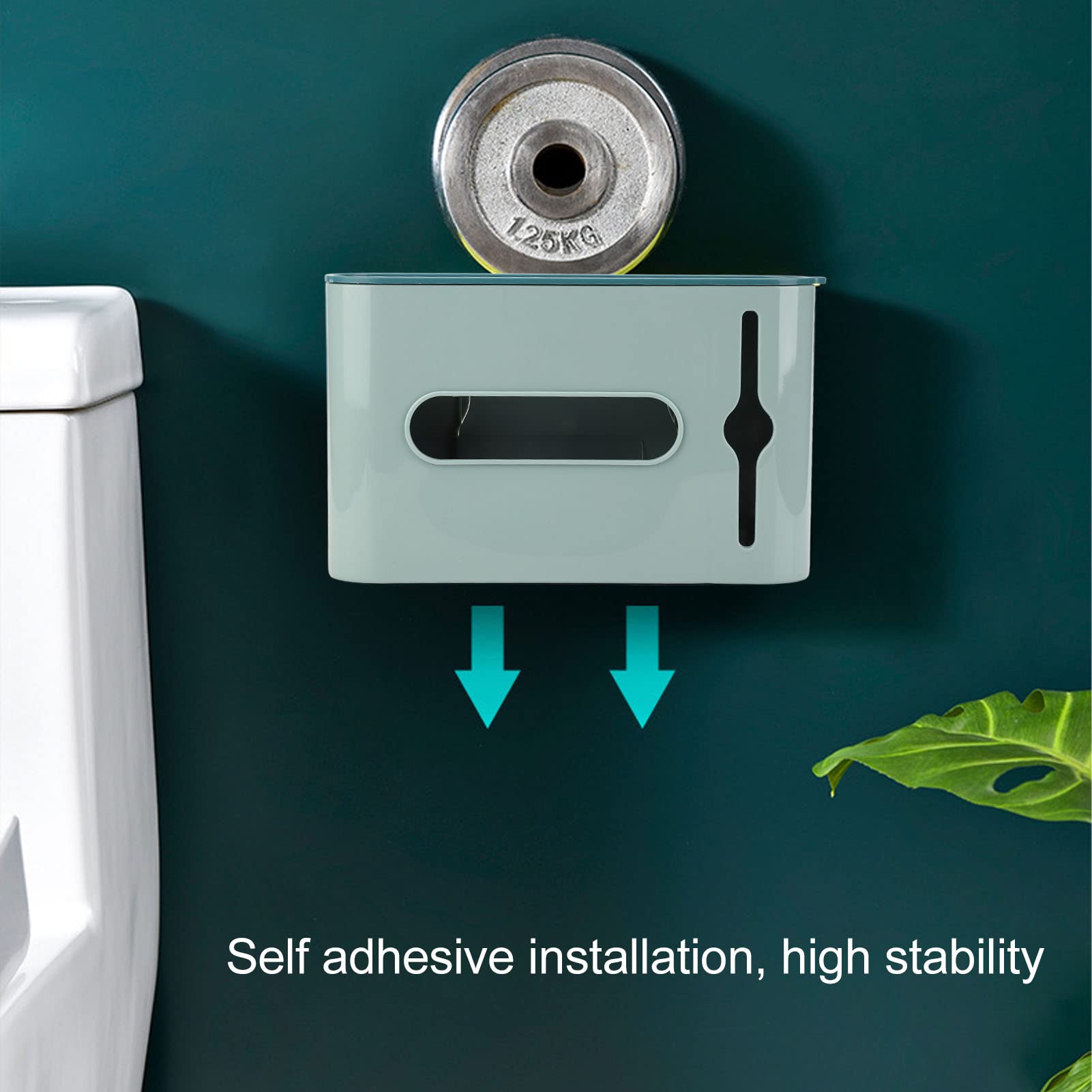 Extra Large Trash Bag Dispenser Roll Holder,Wall Mount Kitchen Cabinet Organizer Storage Box Holder,Grocery Bag Dispenser Large Capacity Dustproof Lid Plastic Bag Organizer for Kitchen Bedroom(gr