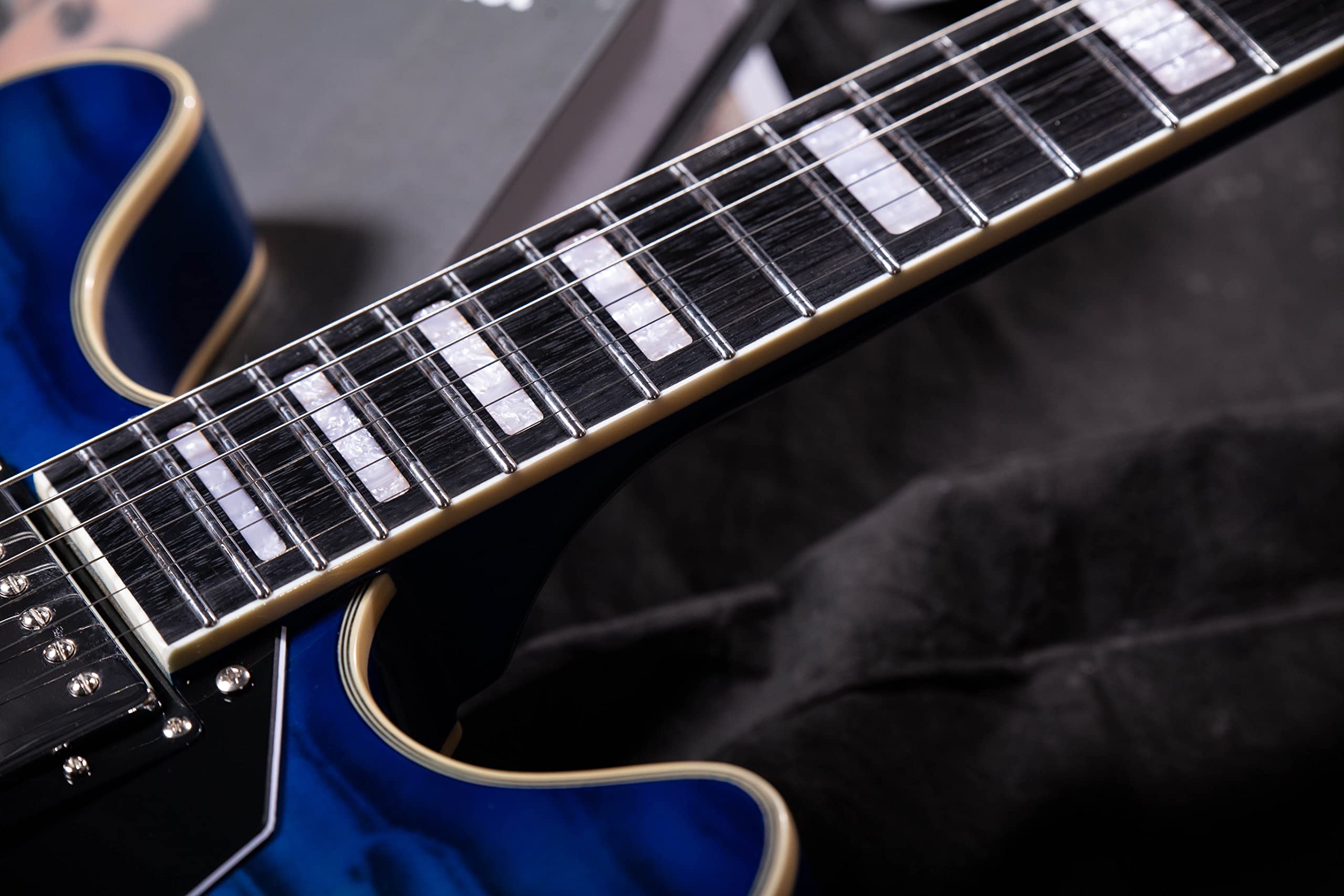 Grote Semi-Hollow Body Electric Guitar Thinline Arched-top Coils Splitting With Gigbag GYS-35 (Brown)