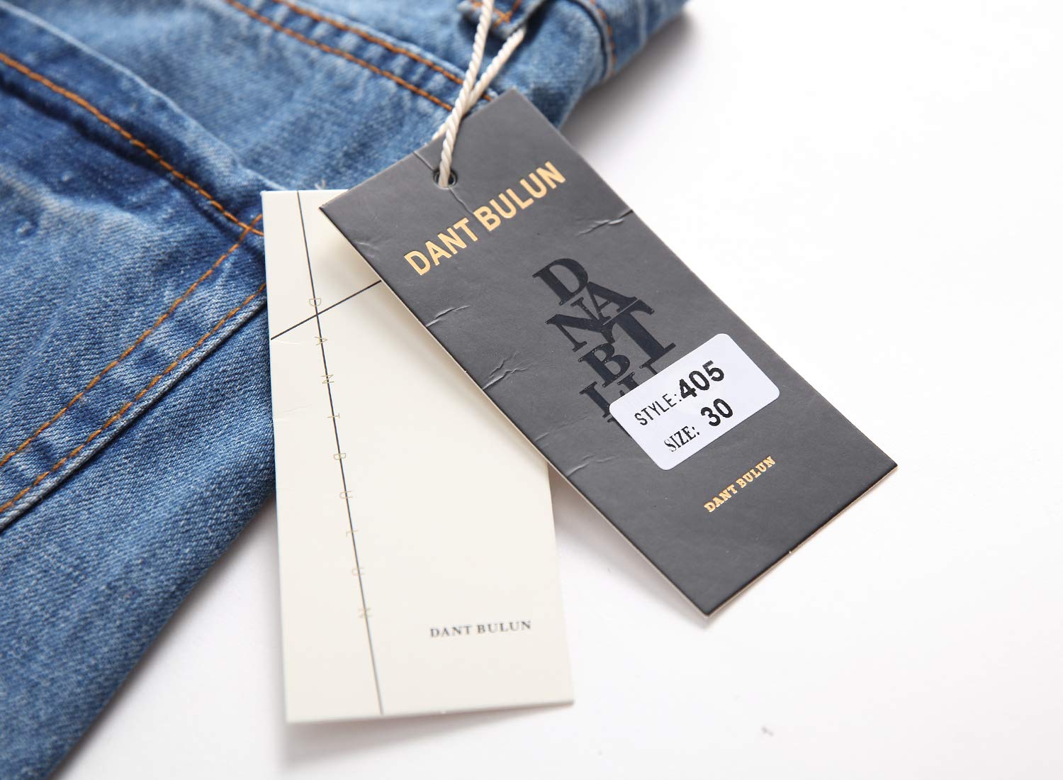 DANT BULUN Men's Ripped Distressed Destroyed Slim Fit Straight Leg Denim Jeans(W34,Blue)