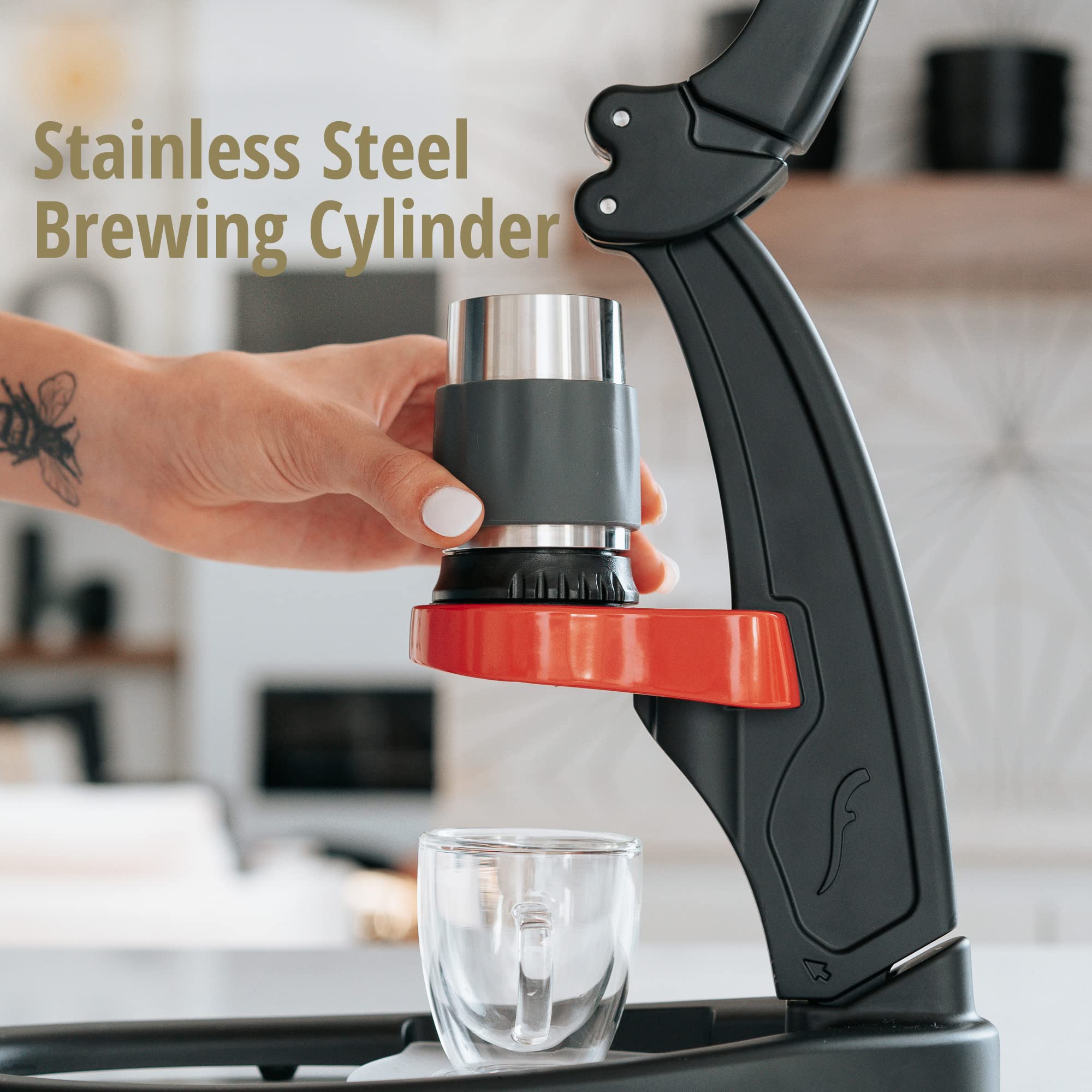 Flair Espresso Maker - Classic: All manual lever espresso maker for the home - portable and non-electric