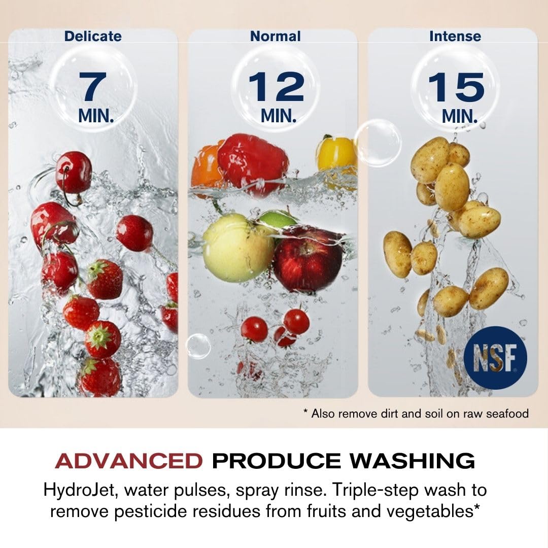FOTILE SD2F-P5 3-in-1 In-Sink Dishwasher & Kitchen Sink Combo with 360° Cleaning, Produce Wash, Child Lock, Energy Efficient for Space-Saving Hygienic Kitchen Solutions (Dishwasher on the Right)
