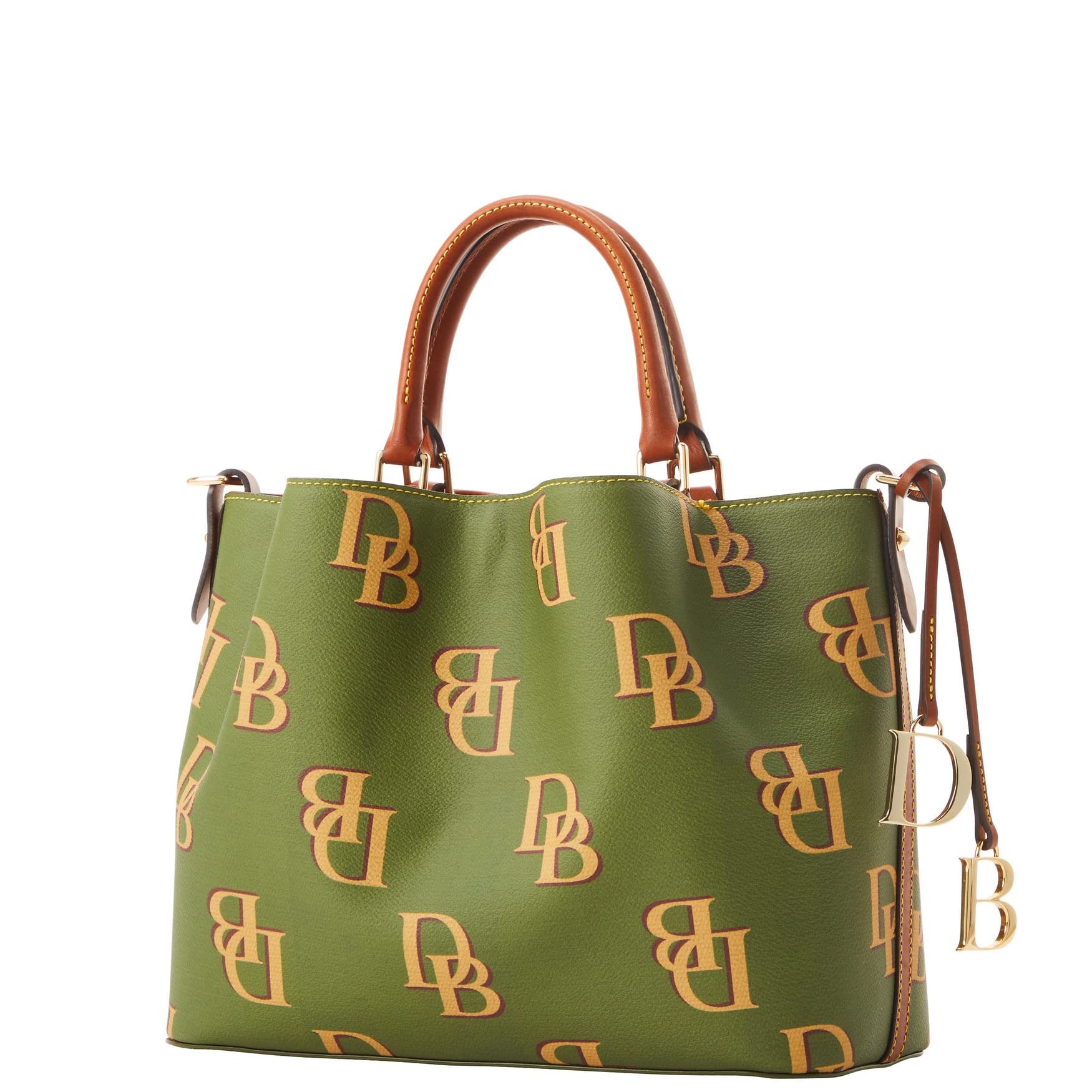 Dooney & Bourke Handbag, Monogram Barlow Satchel - Avocado