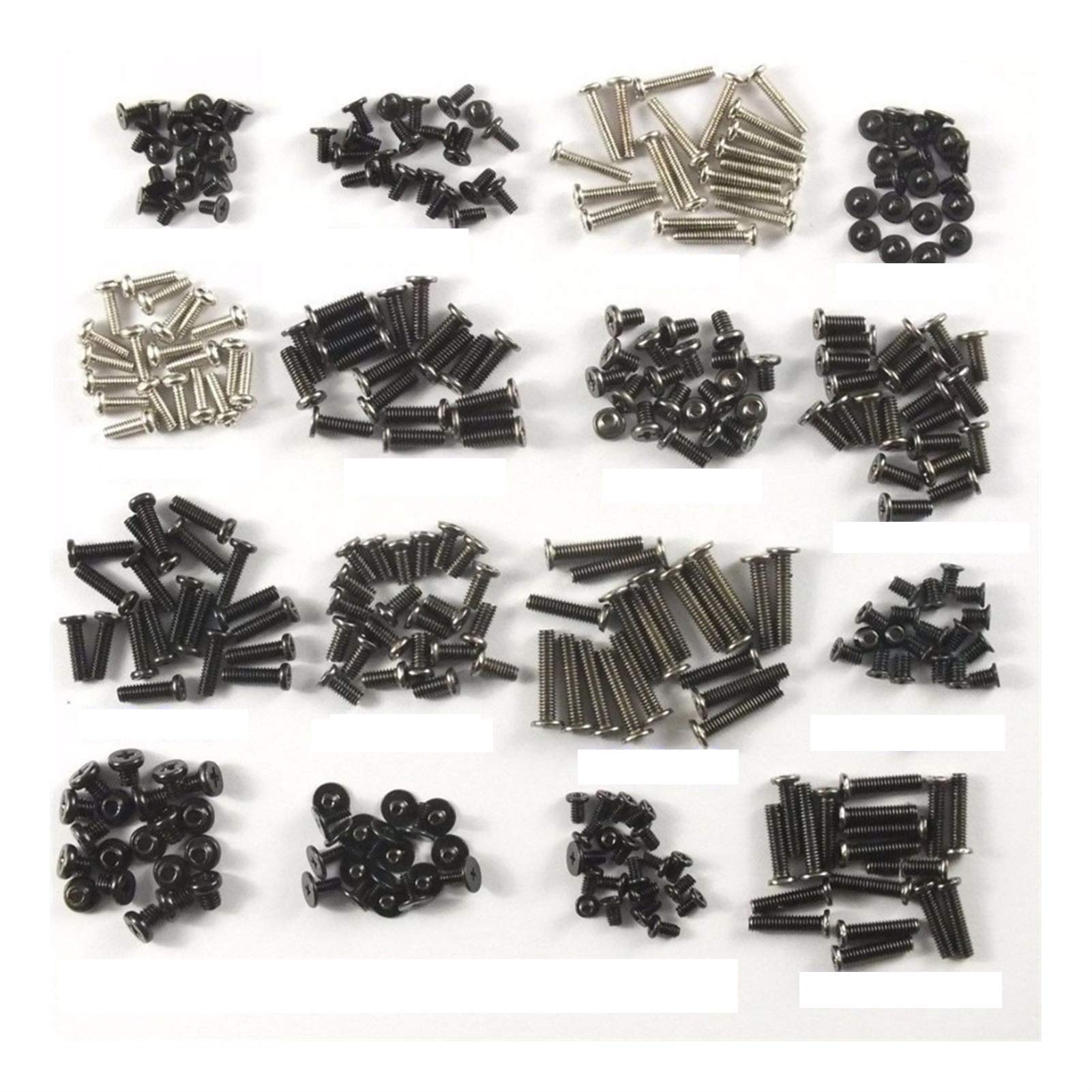 KHGWERO CZMY 320Pcs/Set Laptop Computer Notebook Screws Kit Assemble Fastening Flat Head Black Repair Case for IBM Dell Lenovo Samsung