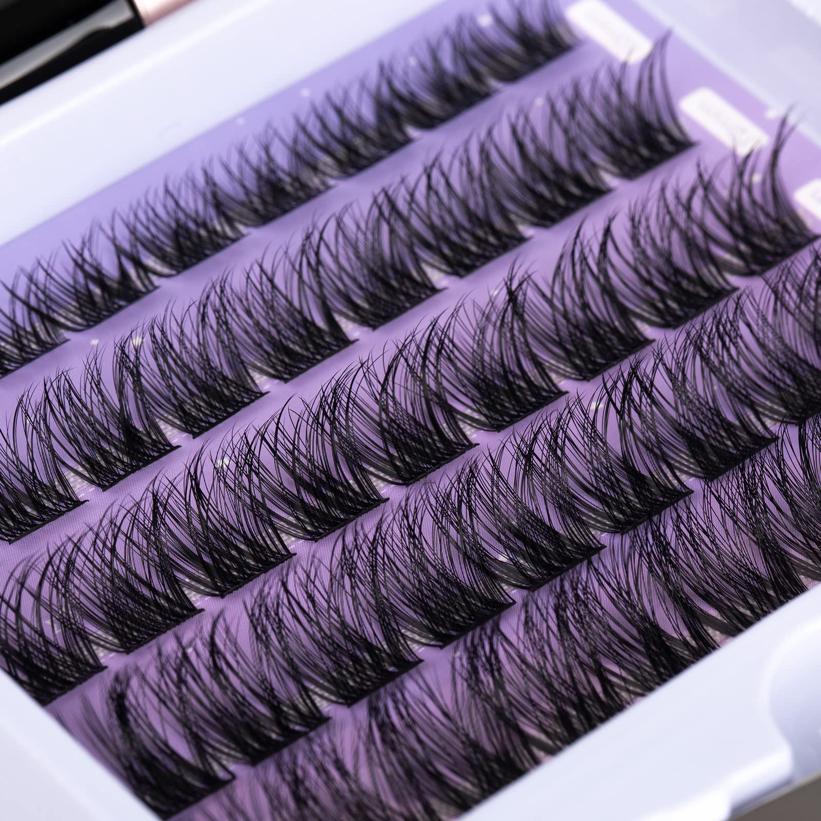 Individual Lashes False Eyelashes 45 Cluster Lashes Eyelash Extension Kit with Lash Glue DIY Wispy Fluffy Lash Clusters Reusable Natural Soft Eyelashes Thin Band C CC D Curl 10-16MM
