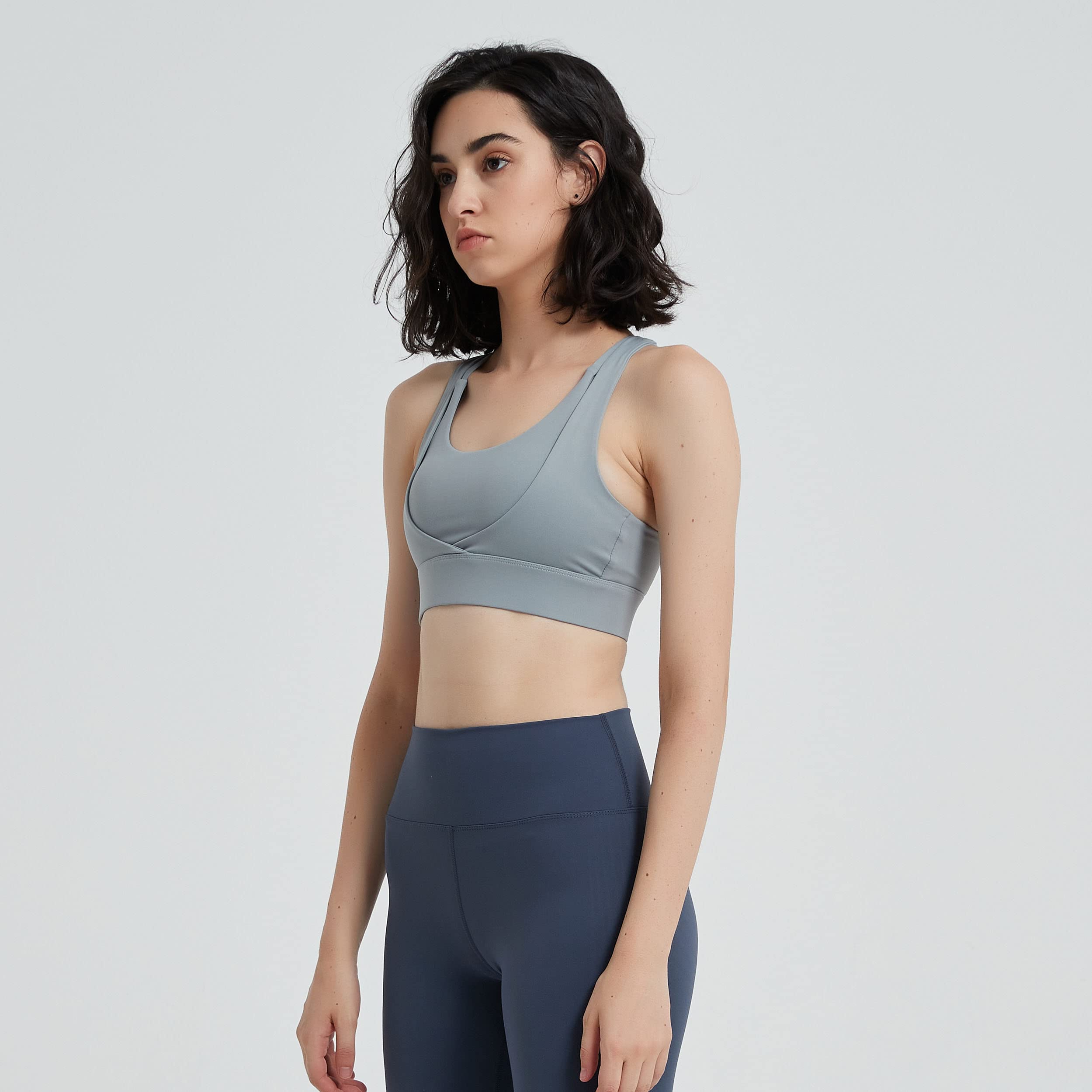Flexyfree High Impact Sports Bra for Women, Full Coverage High Support Bra with Removable Pads and Adjustable Straps Black