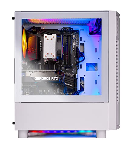 Skytech Gaming Archangel Gaming PC Desktop – AMD Ryzen 5 3600 3.6 GHz, NVIDIA RTX 3060, 1TB NVME SSD, 16GB DDR4 RAM 3200, 600W Gold PSU, 11AC Wi-Fi, Windows 11 Home 64-bit