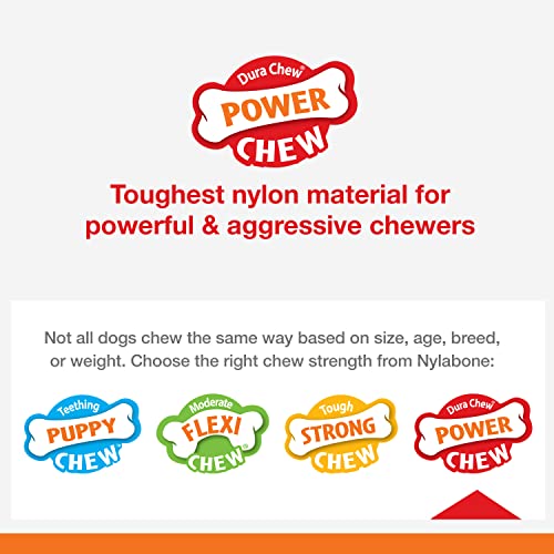 Nylabone Power Chew Cheese Bone Dog Chew Toy, Cute Dog Toys for Aggressive Chewers, Cheese Flavor, X-Large/Souper (1 Count)