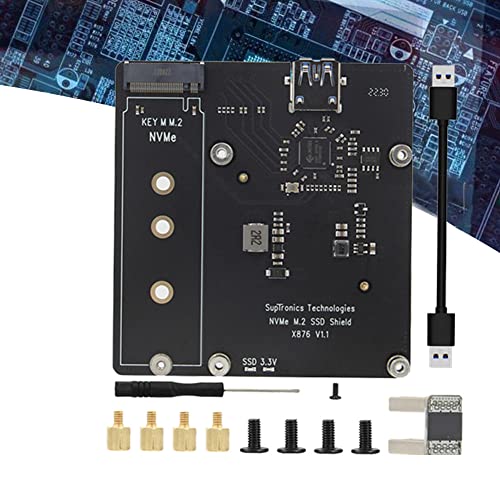 KALEN X876 V1.1 M.2 NVME SSD Expansion Board+X732 V1.1 Expansion with Kit Pi 4B Storage
