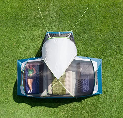 Dome Tent Ozark Trail 10-Person Family Camping Tent with 3 Rooms and Screen Porch, blue