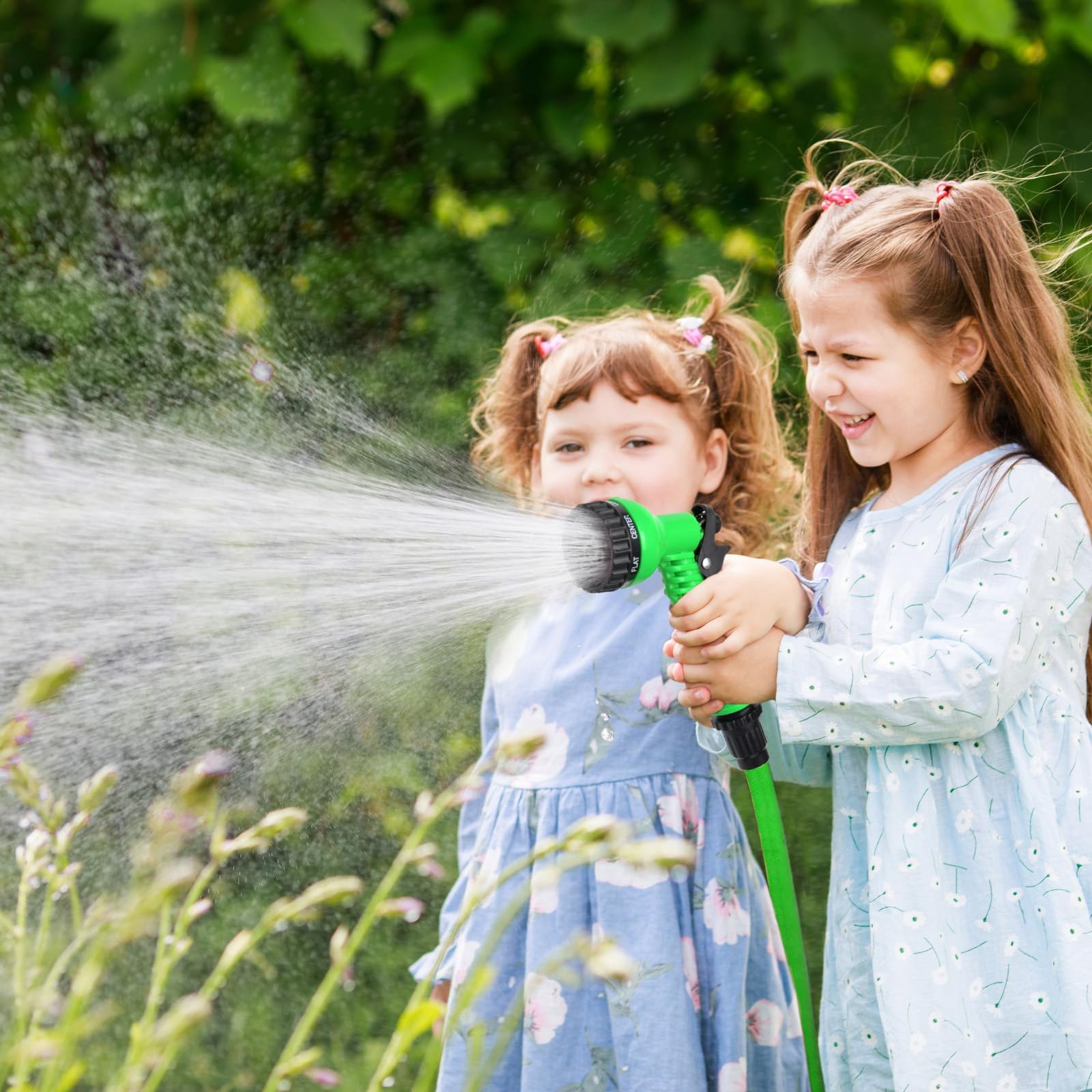 Garden Hose Expandable Water Pipe: 50FT Flexible Water Hose with 7 Function Spray Nozzle, Lightweight Retractable Hose for Garden Yard Cleaning