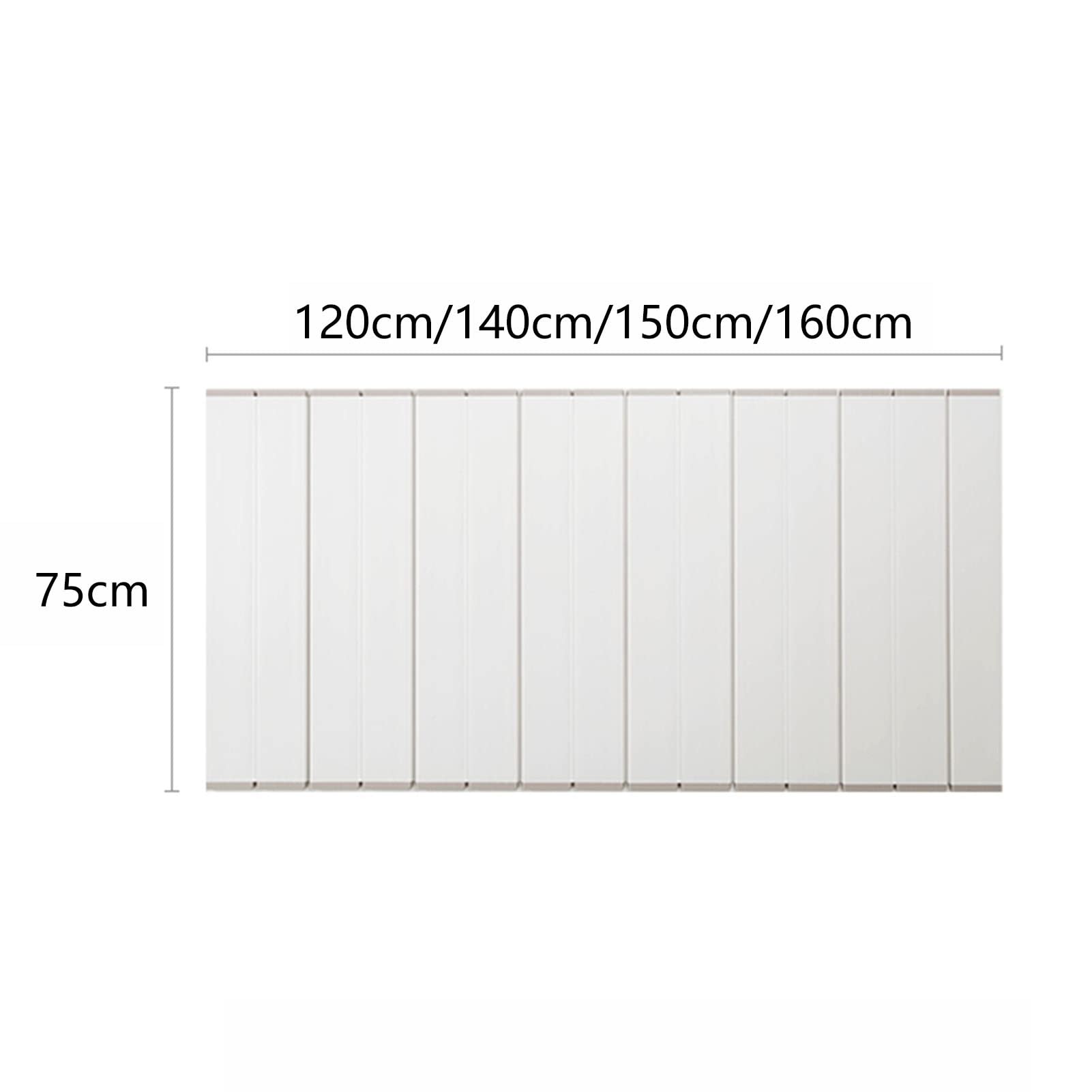 Insulation Bathtub Cover, Folding Waterproof Polypropylene Shutter Bath Lid Bath Tub Tray, 1cm Thickness Dustproof Board for Milk Baths Spa, Bearing 10kg (Color : White, Size : 140cmx75cmx1c