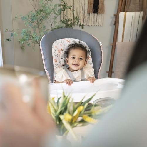 Ingenuity Full Course 6-in-1 High Chair - Baby to 5 Years Old, 6 Convertible Modes, 2 Dishwasher Safe Trays - Milly