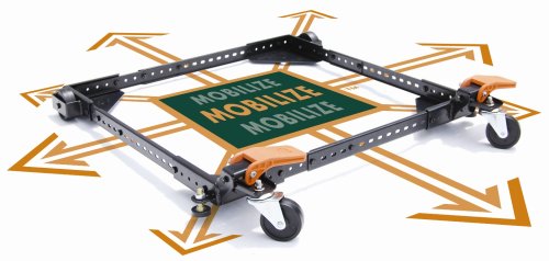 HTC-2000 Adjustable Mobile Base For Power Tools, Large Machinery, 500-pound Weight Capacity, Black, 1