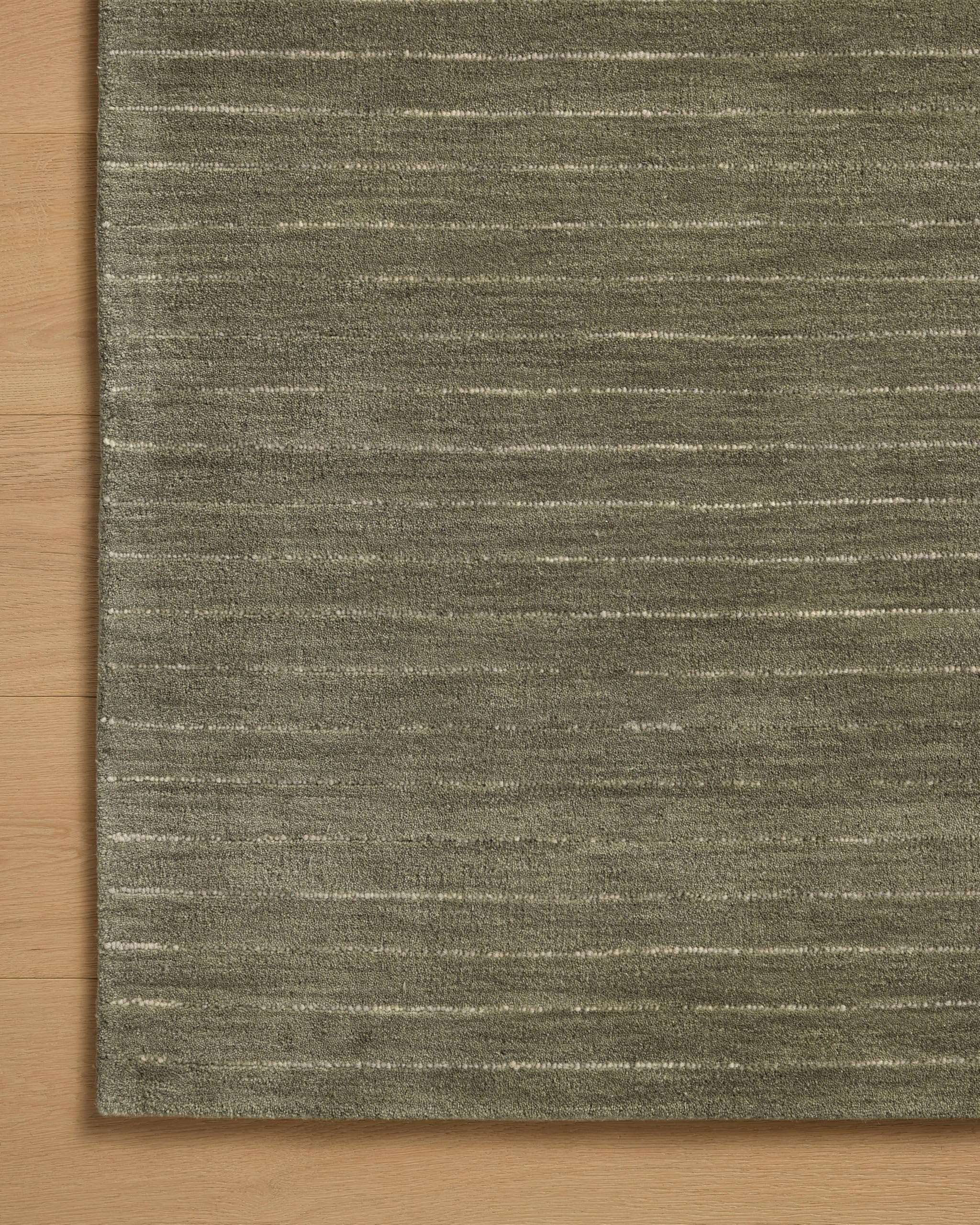 Loloi Chris Loves Julia Henry Collection HEY-01 Olive/Ivory 7'-9" x 9'-9", .50" Pile Height, Area Rug