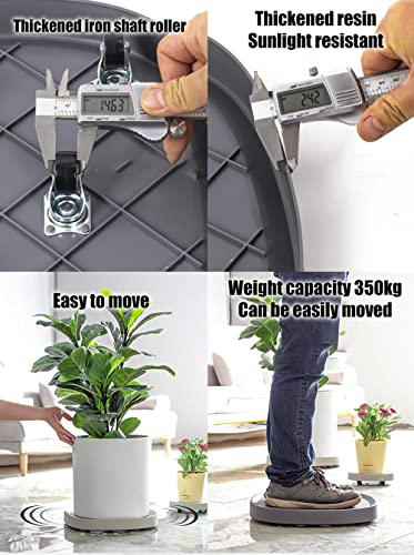 MYBAQ,Plant Caddy,Plant Caddy with Wheels,Plant Dolly,Rolling Plant Stand,Planter Mover, Round Plant Roller Base for Vertical Planting Troughs, Patio Umbrella Base, Plant Pots, Trash Cans.