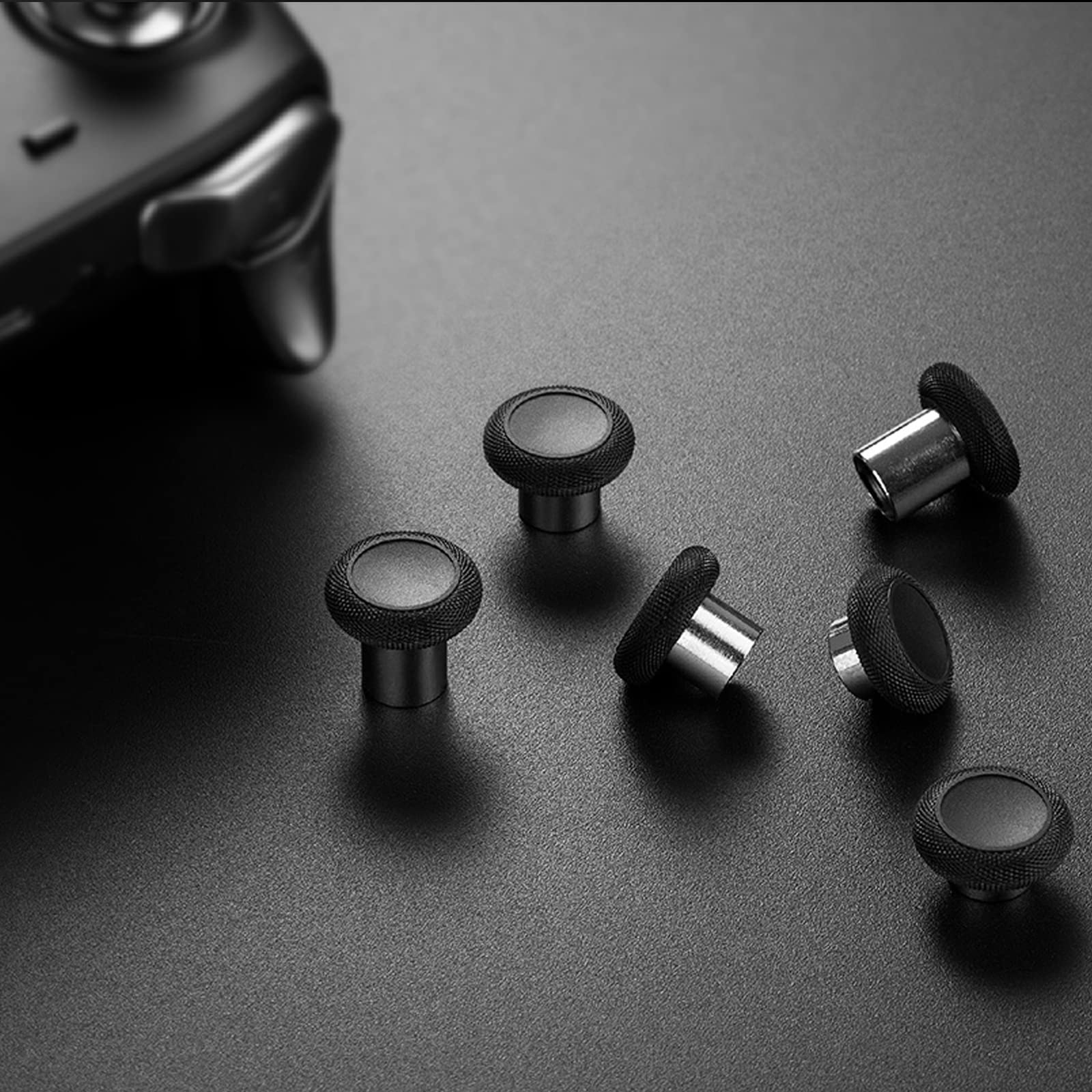 GuliKit KK Ring Thumbstick Kit, 3 Pair of Joystick Replacement Magnetic Analog Thumbstick Swap Set Stick Cap for Kingkong 2 & 2 pro Controller - Black
