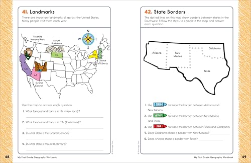 My First Grade Geography Workbook: 101 Games & Activities To Support First Grade Geography Skills (My Workbook)