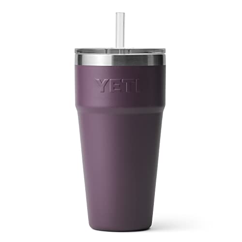YETI Rambler 26 oz Straw Cup, Vacuum Insulated, Stainless Steel with Straw Lid, Nordic Purple