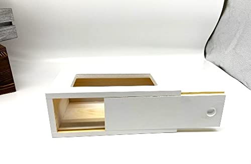 Laundry Dryer Sheet Storage Box/Dispenser for softener, fabric sheets. Elegant & classy to enhance any laundry area, WHITE