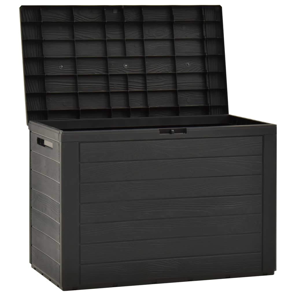 homiuse Storage Boxes Deck Boxes 38.7"x17.3"x21.7" Anthracite Outdoor Waterproof Storage Cabinet Tool Box Outdoor Storage Chest Storage For Garden Patio Backyard Outside