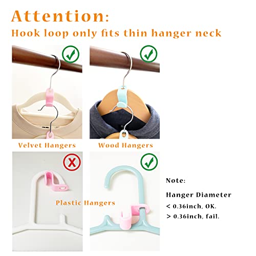 iYourHouse Clothes Hanger Connector Hooks 100pcs, Thicken Hanger Hooks for Clothes, Space Saving, Load Bearing, Cascading Closet Organization, Space Saver Hanger Organizers for Velvet and Wood Hangers
