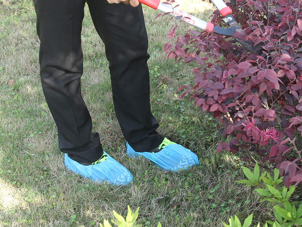 Disposable Boot & Shoe Covers 100 Pairs (200 Pack) Non Slip Durable Large Size Fits Virtually Most Shoes