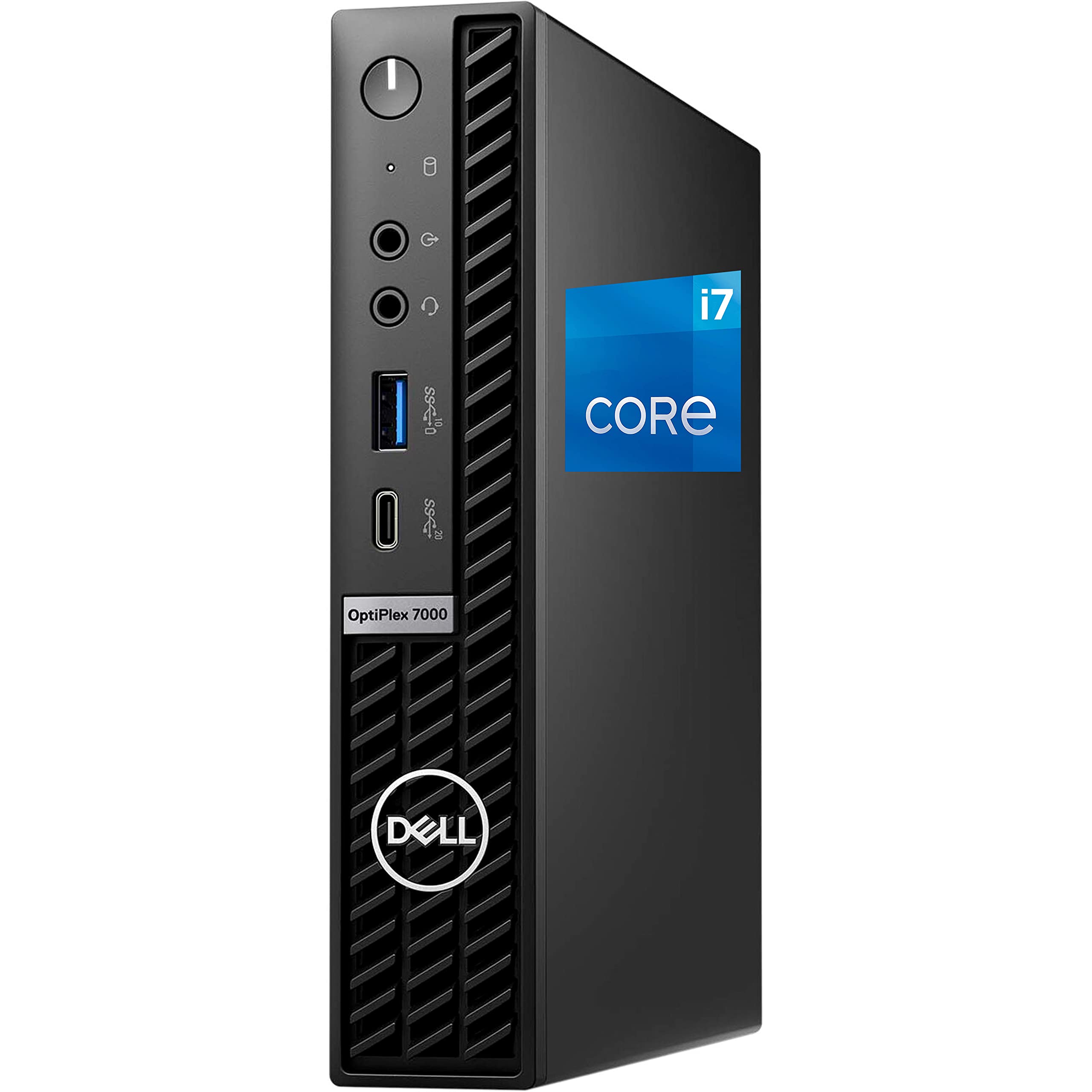 Dell OptiPlex 7000 Micro Desktop Computer, Intel Core i7-12700T Upto 4.7GHz - 16GB RAM, 1TB NVMe SSD, Wi-Fi 6E, Bluetooth, USB Type-C, DisplayPort, HDMI - Windows 11 Pro