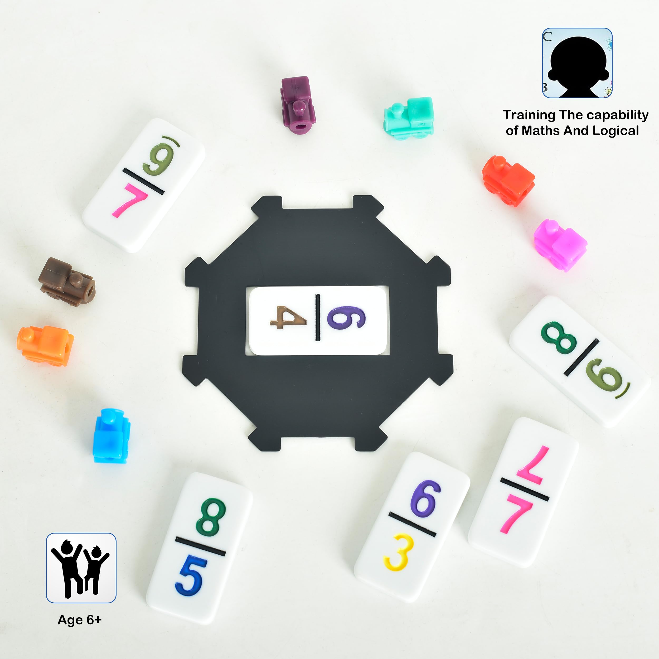 Dominoes Double 12 Colored Dot Dominoes Mexican Train Game Set, Double 12 Colored Dot Dominoes with Aluminum Case Mexican Train Game Set, 91 Tiles(2-8 Player)