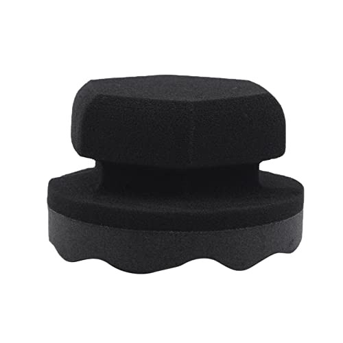 LIUGOU Pro Tire Hex Grip Applicator - Tire Shine Car Detailing Foam Sponge Tool | Car Cleaning Supplies After Car Wash Tire Cleaner | for Vinyl Rubber & Trim Accessories | Wheel Cleaner Rim