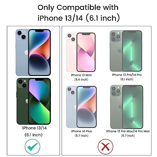 Ruky Case for iPhone 14, Full Body Glitter Liquid Rugged Cover with Built-in Screen Protector Soft TPU Protective Girls Women Phone Case for iPhone 14 6.1 & iPhone 13 6.1 ”, Gradient Purple