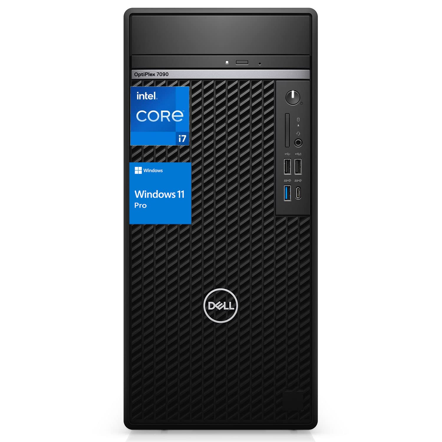 Dell OptiPlex 7000 Series 7090 Tower Business Desktop, Intel Core i7-11700, 32GB RAM, 1TB SSD, DVD-RW, Display Port, Wired Keyboard & Mouse, Wi-Fi, Windows 11 Pro, Black