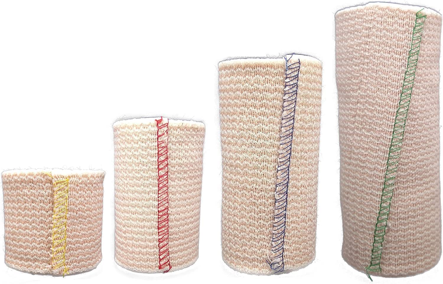 Elastic Bandage Wrap with Self-Closure [Pack of 20] 4 Inch Comfort Athletic Compression Roll, 5 Yards Stretched for Customized Compression on Knee, Ankle, Wrist (4 INCH [Pack of 20])