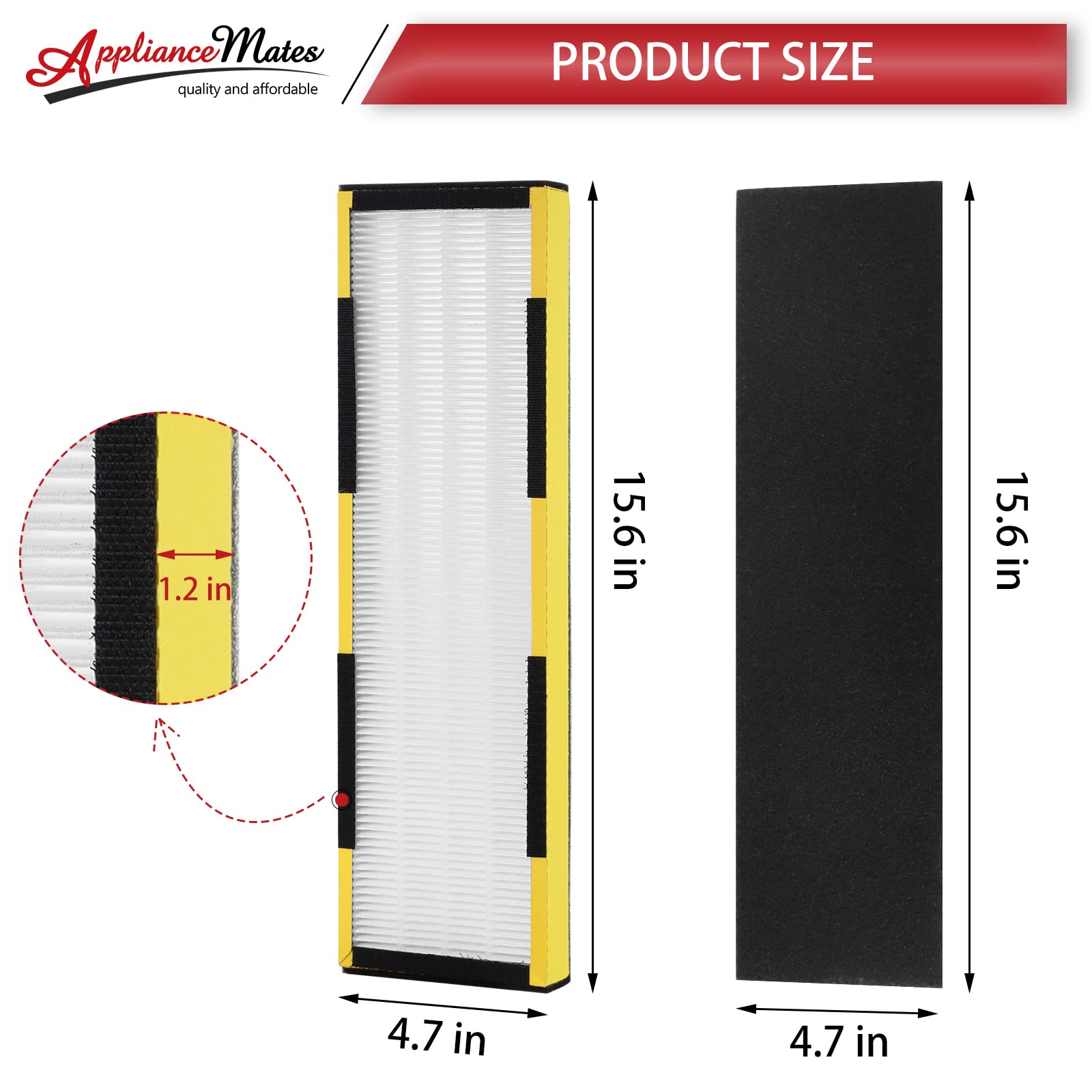 FLT4825 HEPA Filter B Replacement with Guardian Air AC4825 AC4300 AC4800 AC4900 AC4850 AC4825E AC4870(2 True HEPA Filter + 8 Activated Carbon Pre Filter)